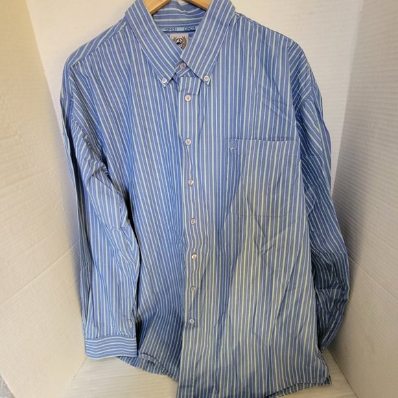 Cinch | Shirts | Mens Cinch Striped Shirt Blue Green Button Down Long ...